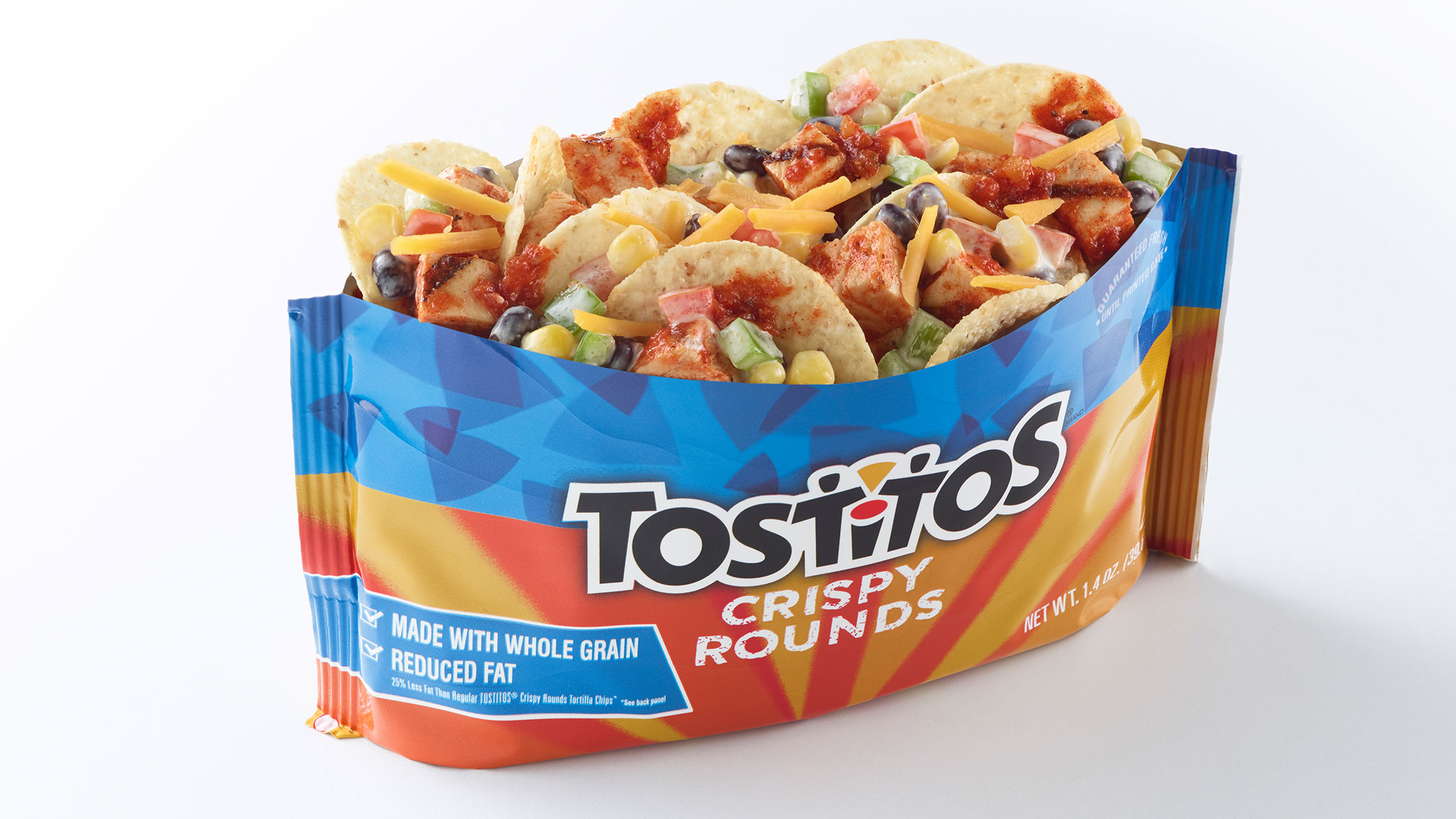 Chicken Enchilada Nachos with Walking Taco TOSTITOS® Reduced Fat Crispy ...
