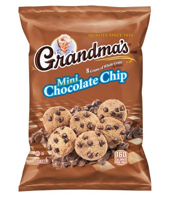 Grandma's® Whole Grain Rich Mini Chocolate Chip Cookies - 1.22oz ...